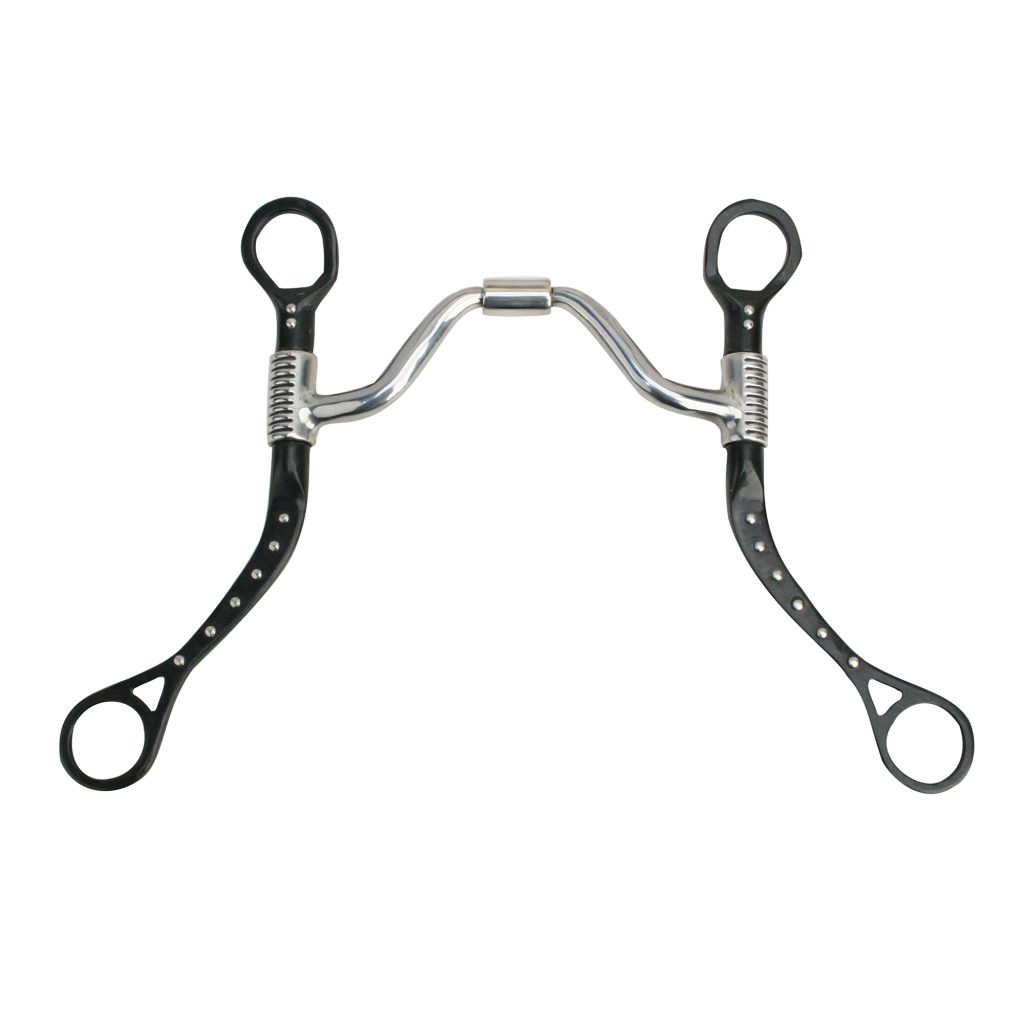 Myler MBB Black Flat Shank with Pony Sweet Iron Wide Ported Barrel - A ...